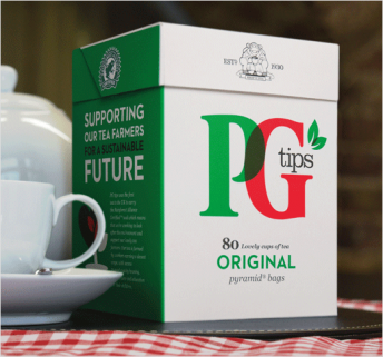 PG Tips Gets New Logo and Packaging Design - Logo-Designer.co