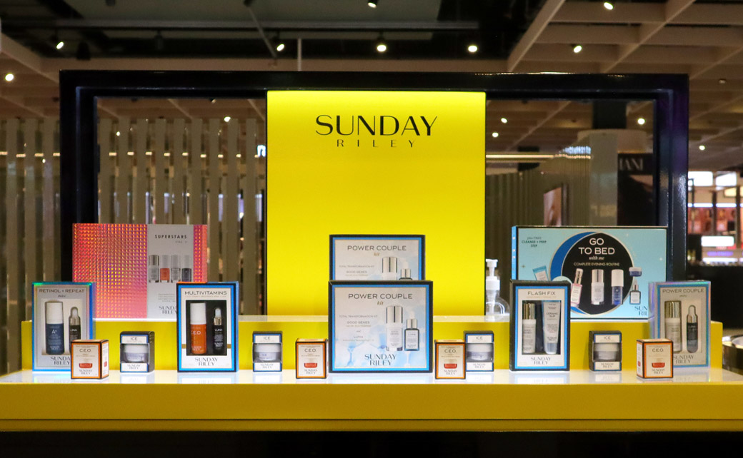 Free The Birds Redesigns Sunday Riley’s In-Store Logo and Branding ...
