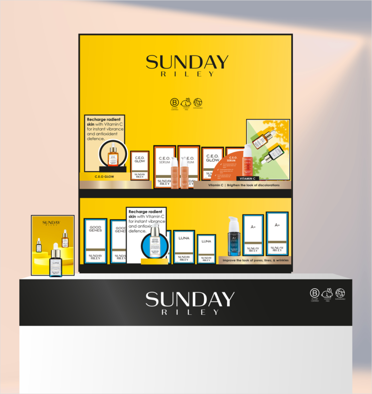 Free The Birds Redesigns Sunday Riley’s In-Store Logo and Branding ...