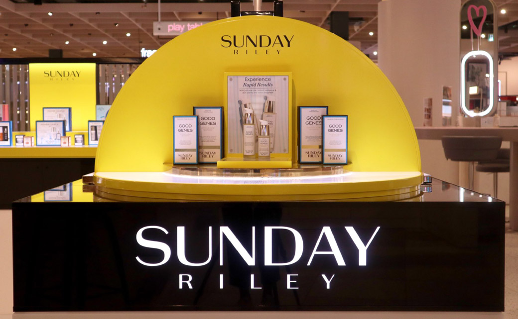 Free The Birds Redesigns Sunday Riley’s In-Store Logo and Branding ...