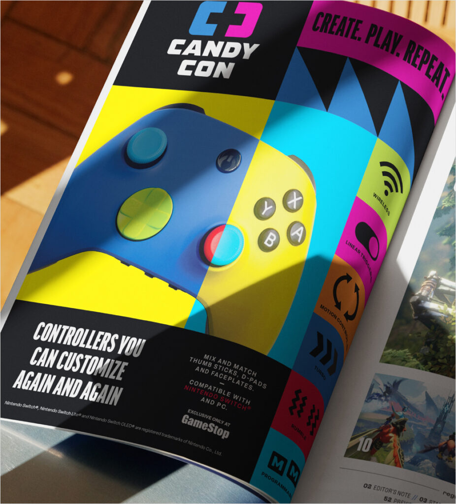 WMH&I Designs Logo and Packaging for New 'CANDY CON' Gamepads - Logo-Designer.co