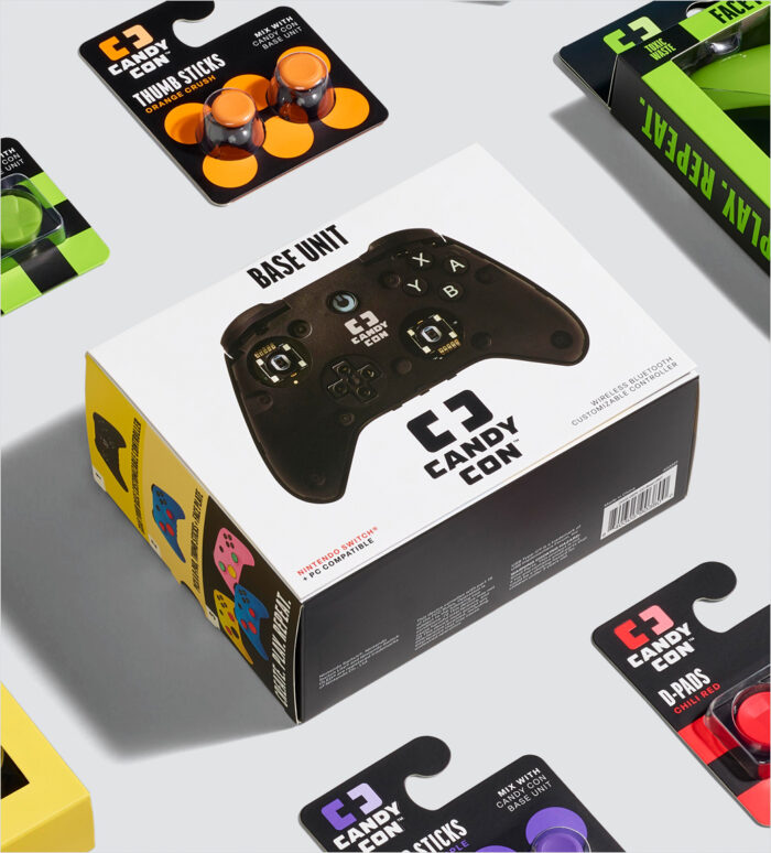 WMH&I Designs Logo and Packaging for New 'CANDY CON' Gamepads - Logo-Designer.co