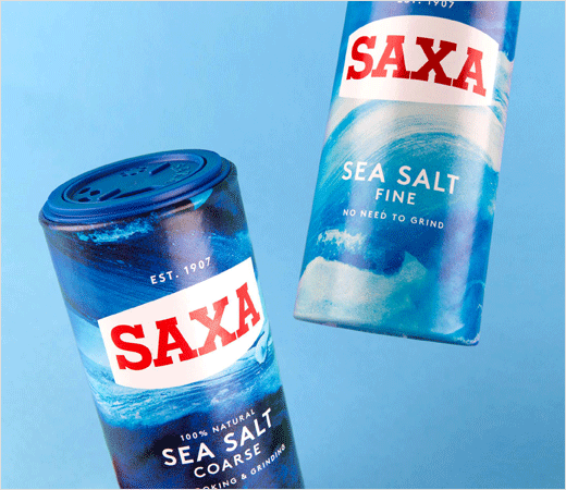 Saxa Salt Gets New Logo and Packaging by Robot Food - Logo-Designer.co