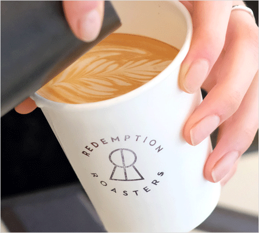 'Redemption Roasters' Coffee Gets Branded by Here Design - Logo-Designer.co