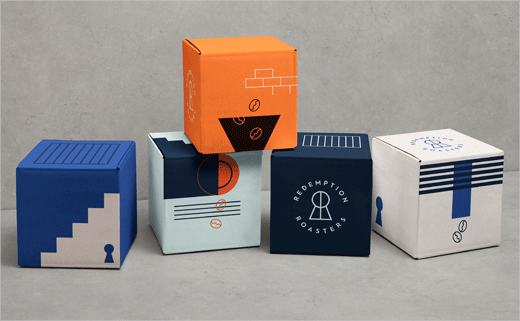 'Redemption Roasters' Coffee Gets Branded by Here Design - Logo-Designer.co
