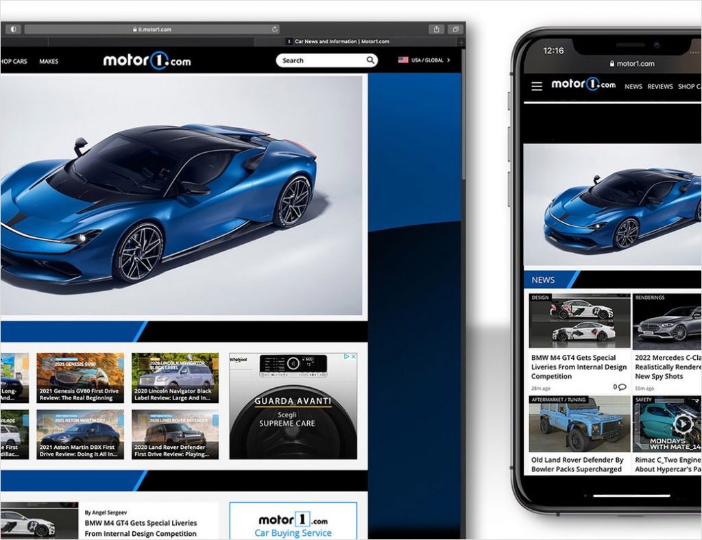 Motor1.com Unveils New Logo Designed by Pininfarina - Logo-Designer.co