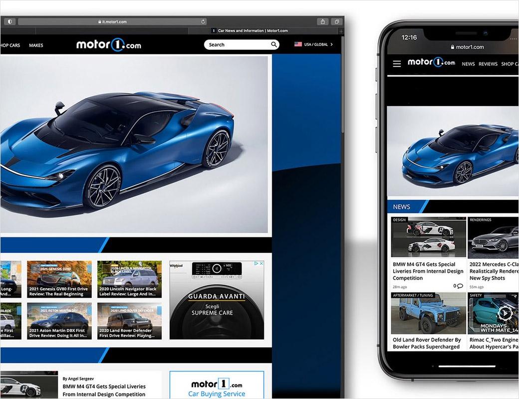 Motor1.com Unveils New Logo Designed by Pininfarina - Logo-Designer.co