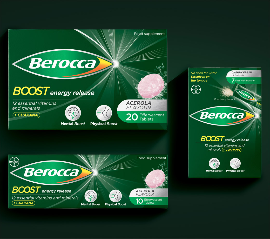 Berocca Reveals New Logo and Packaging by Free The Birds - Logo Designer